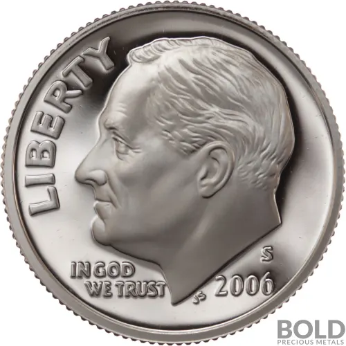 2006-S Silver Proof Roosevelt Dime, Silver, 0.072336OZ