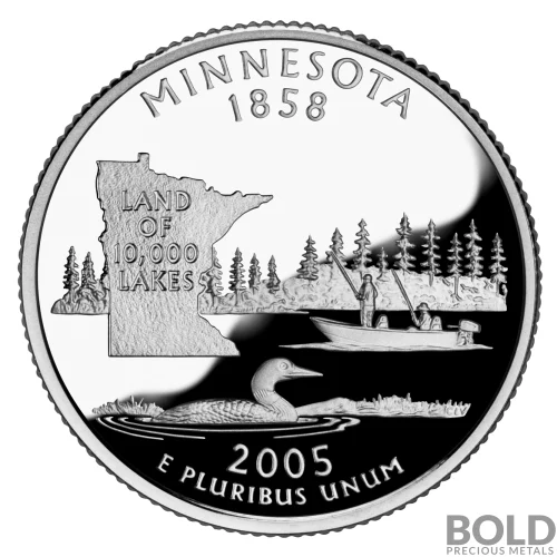 2005 Minnesota State Quarter Silver Coin | BOLD Precious Metals
