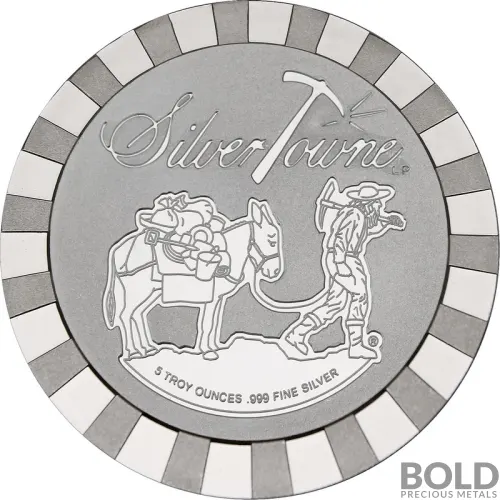 5 oz Prospector Stackable Silver Round