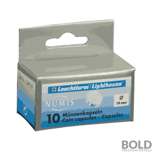 Lighthouse 19mm - Coin Capsules (pack of 10) | BOLD Precious Metals