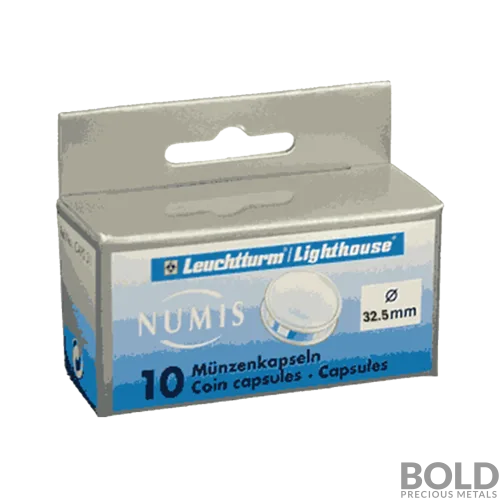 Lighthouse 32.5mm - Coin Capsules (pack of 10) | BOLD Precious Metals
