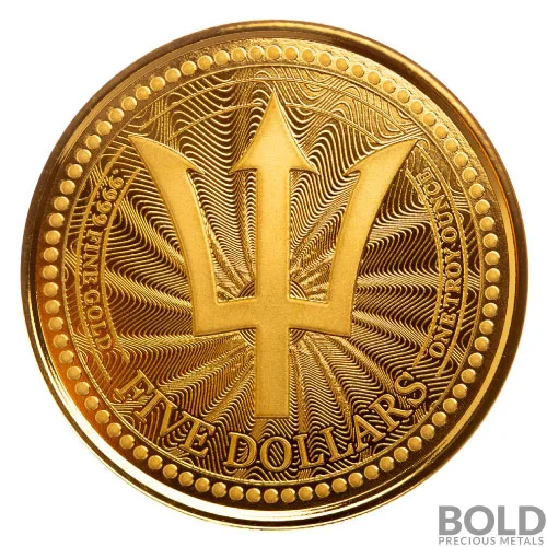 2023 1 oz Barbados Trident Gold Coin