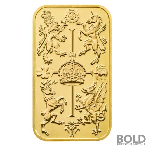 1 oz Great Britain Royal Celebration Gold Bar