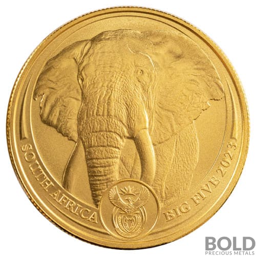 2023 1 oz South Africa Big Five Elephant Gold Coin (BU)