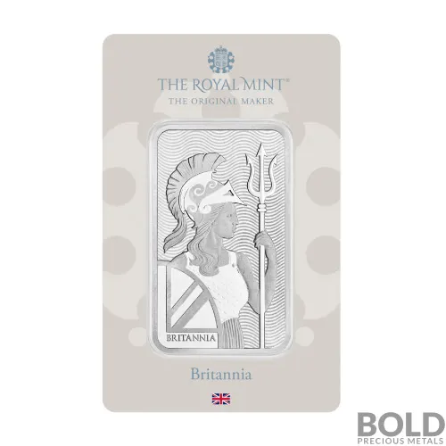 100 Gram Royal Mint Britannia Silver Bar