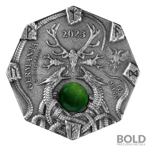 2023 2 oz Germania Witchcraft Seeress Silver Coin (UHR)