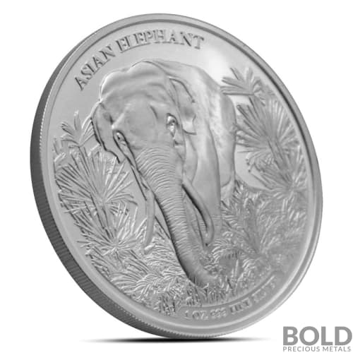 2023 1 oz Cambodia Asia Big Five Elephant Silver Coin (BU)