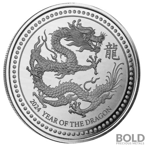 2024 1 oz Samoa Year of the Dragon Black Rhodium Plating Silver Coin