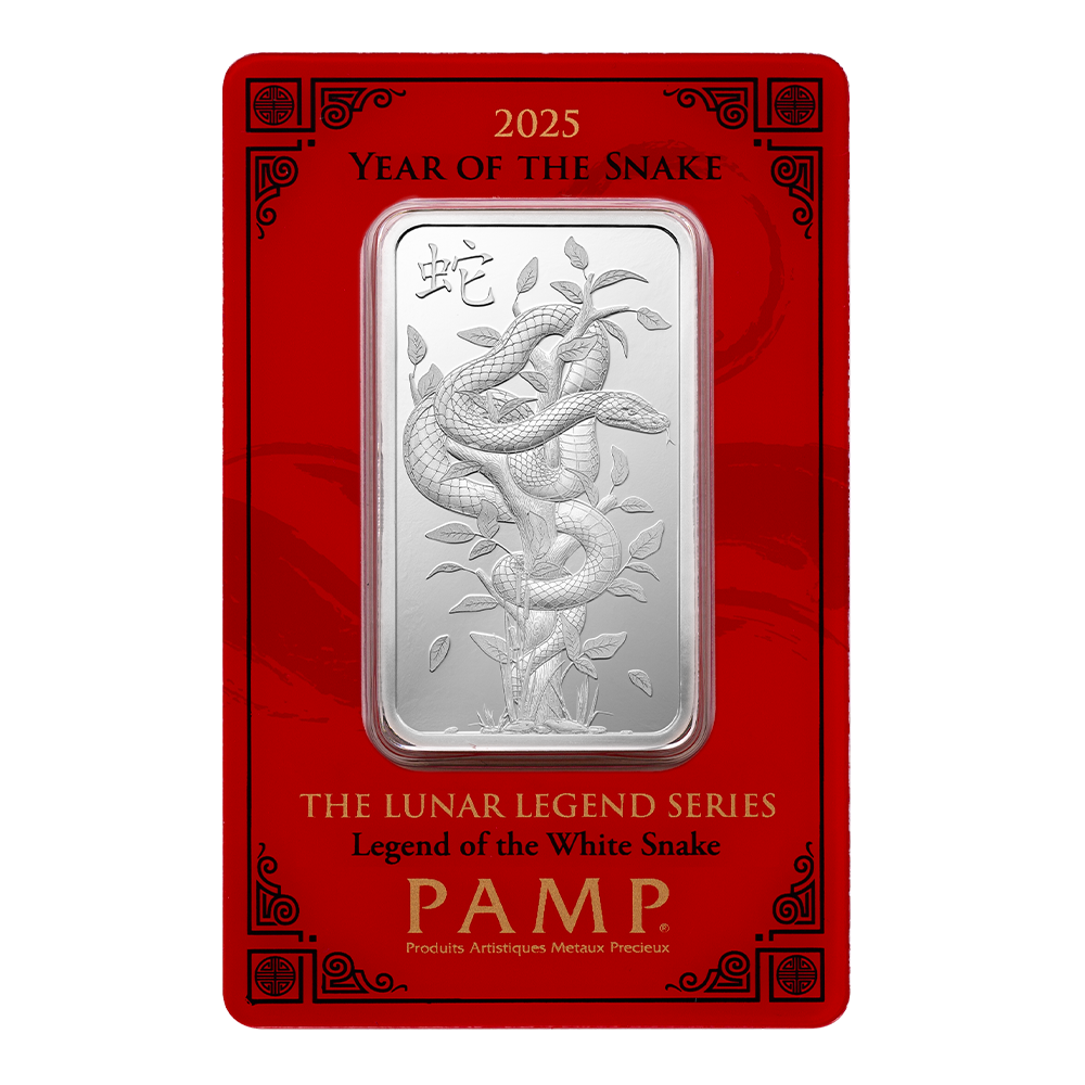 2025 1 oz PAMP Lunar Snake Silver Bar