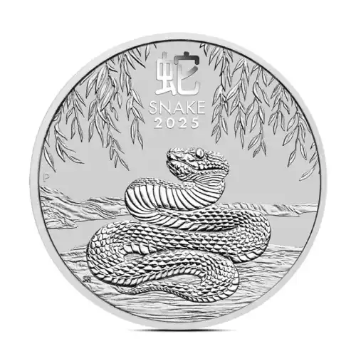 2025 2 oz Perth Lunar Year of the Snake Silver Coin (BU)