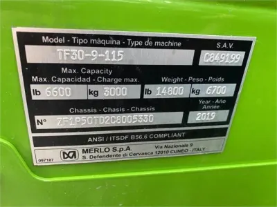 Usado 2019 Merlo TF30.9 #A8393004 en venta. - Boom & Bucket