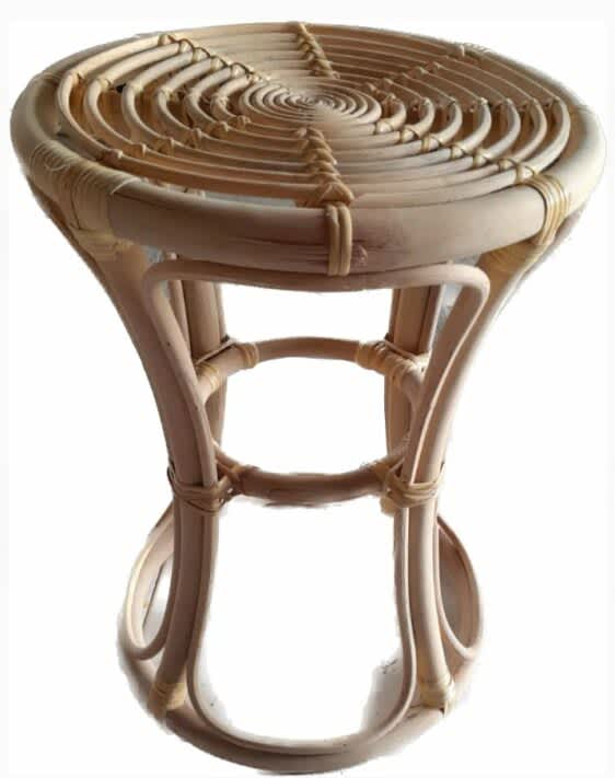 Ivory Rattan Stool – Booming Plus Ivory Rattan Stool – Booming Plus