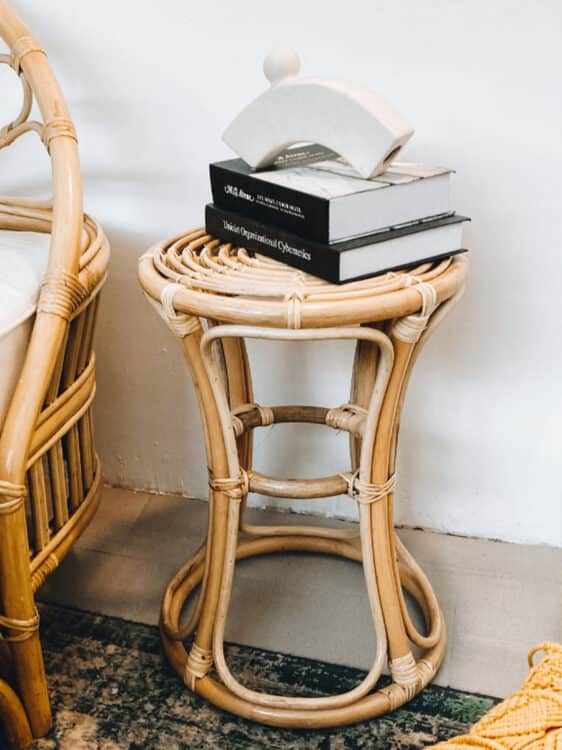 Ivory Rattan Stool – Booming Plus Ivory Rattan Stool – Booming Plus