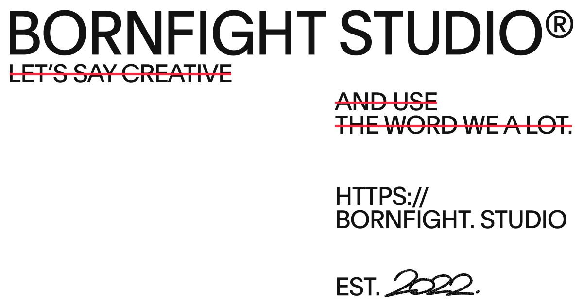 Homepage - Bornfight Studio