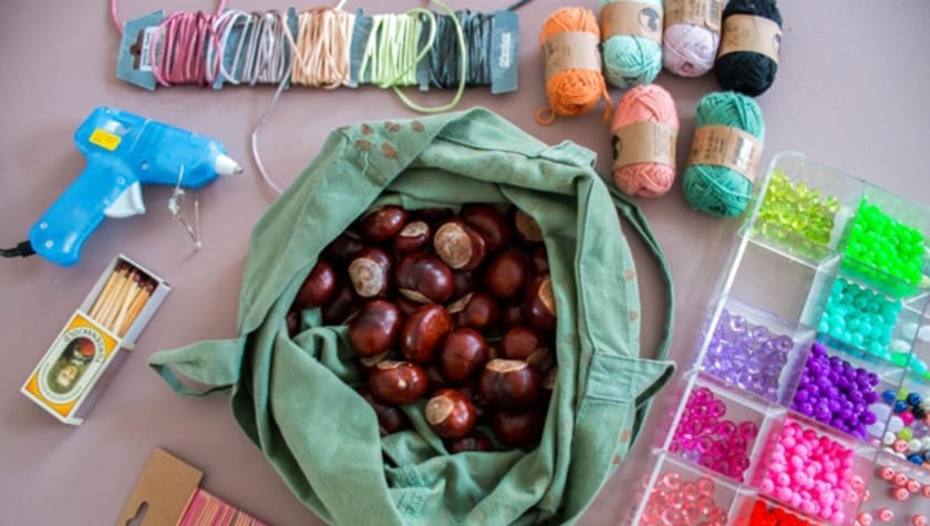 Kreative sysler med efterårets kastanjer