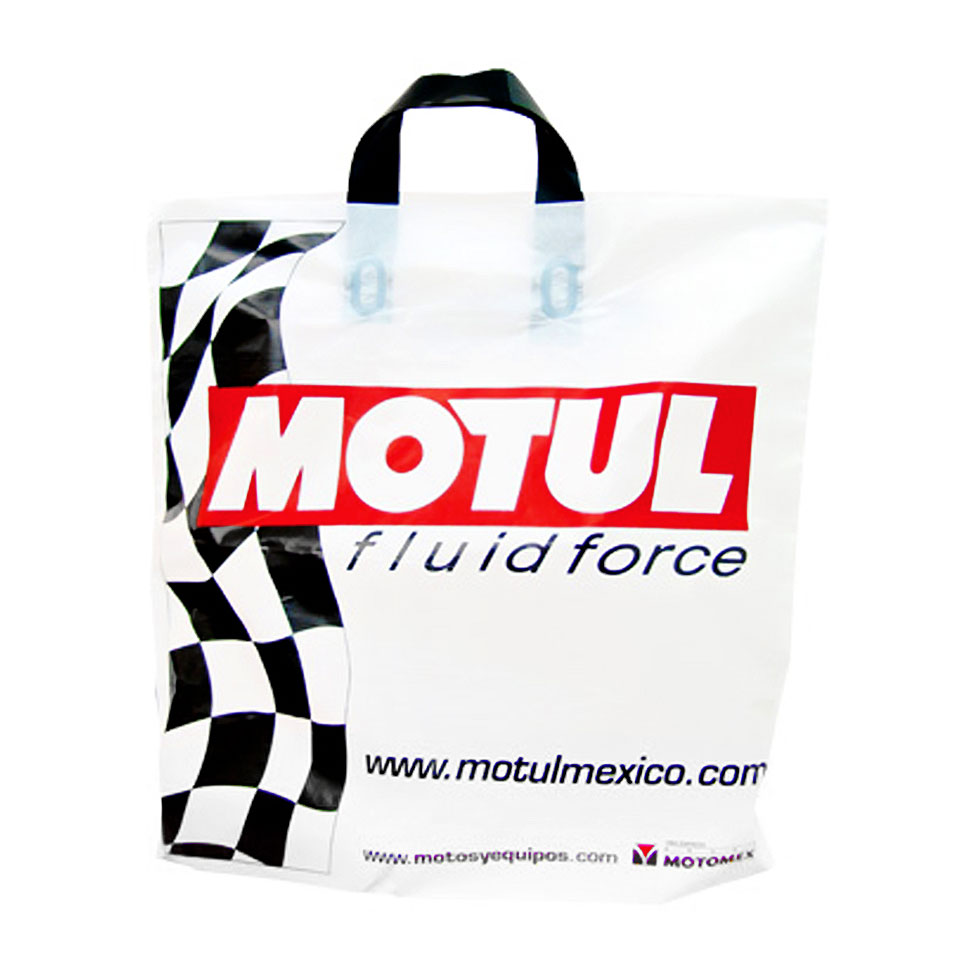 Soft Loop Handle Plastic Shopping Bags | BÖRSE HANDBRANDING