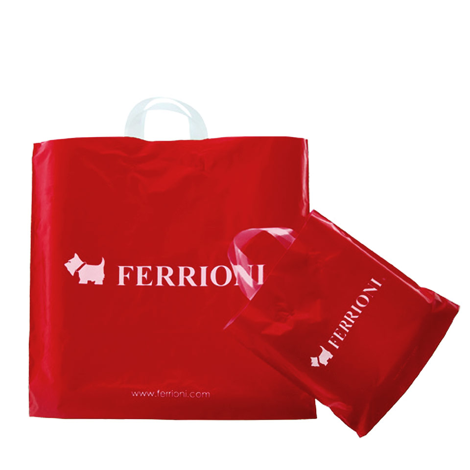 Soft Loop Handle Plastic Shopping Bags | BÖRSE HANDBRANDING