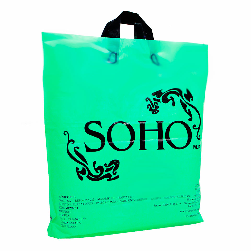 Soft Loop Handle Plastic Shopping Bags | BÖRSE HANDBRANDING