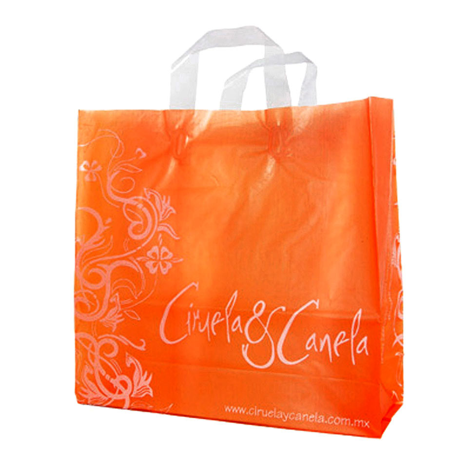 Soft Loop Handle Plastic Shopping Bags | BÖRSE HANDBRANDING