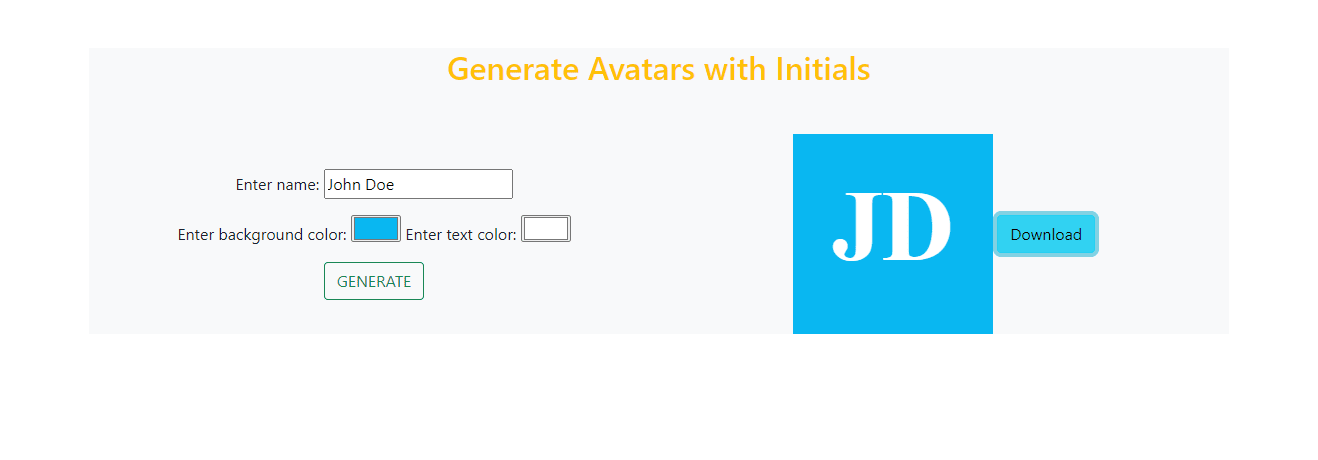 Generate Image Avatars with Initials in JavaScript Generate Image Avatars with Initials in JavaScript