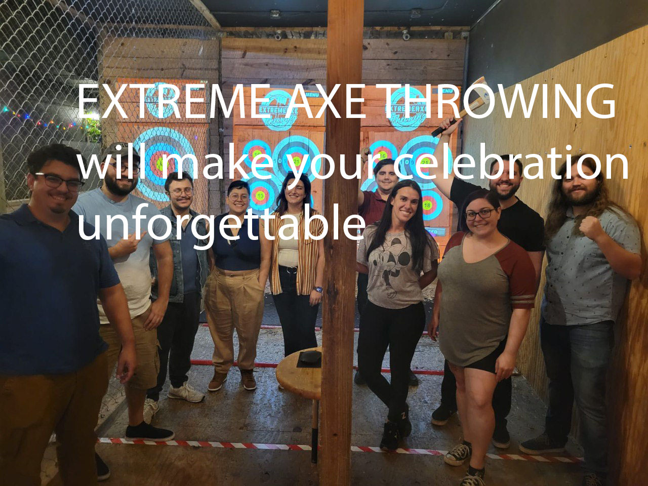 EXTREME AXE THROWING will make your celebration unforgettable