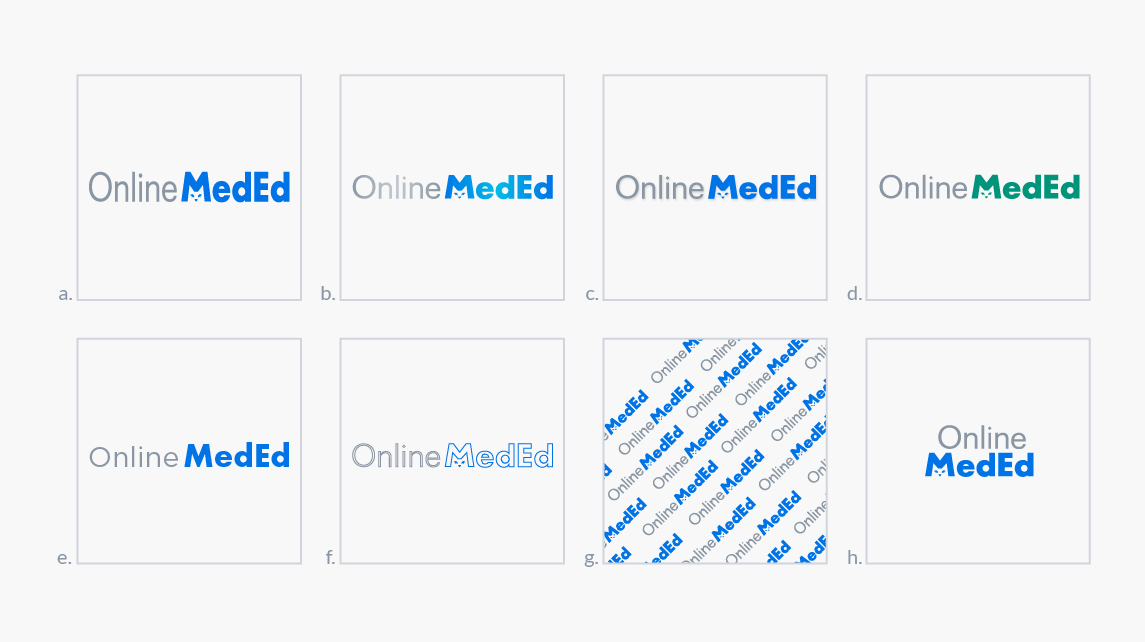 OnlineMedEd - brand identity, guideline and assets.