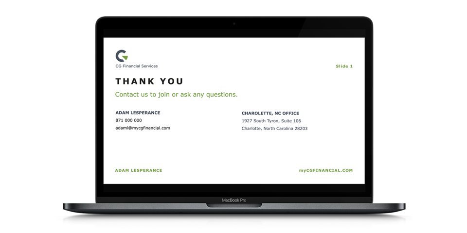 CG Financial Services - brand identity, guideline and assets.