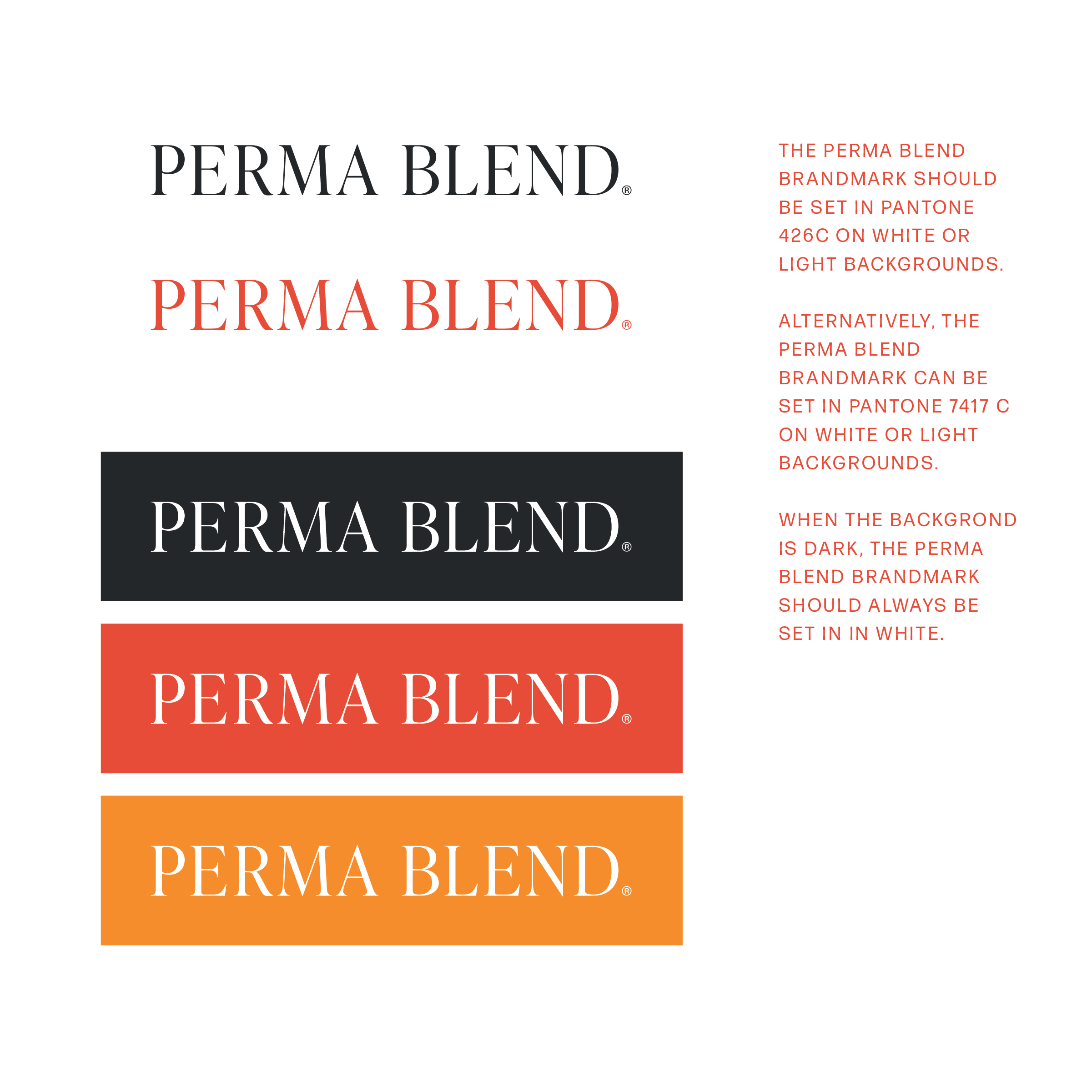 PERMA BLEND - brand identity, guideline and assets.