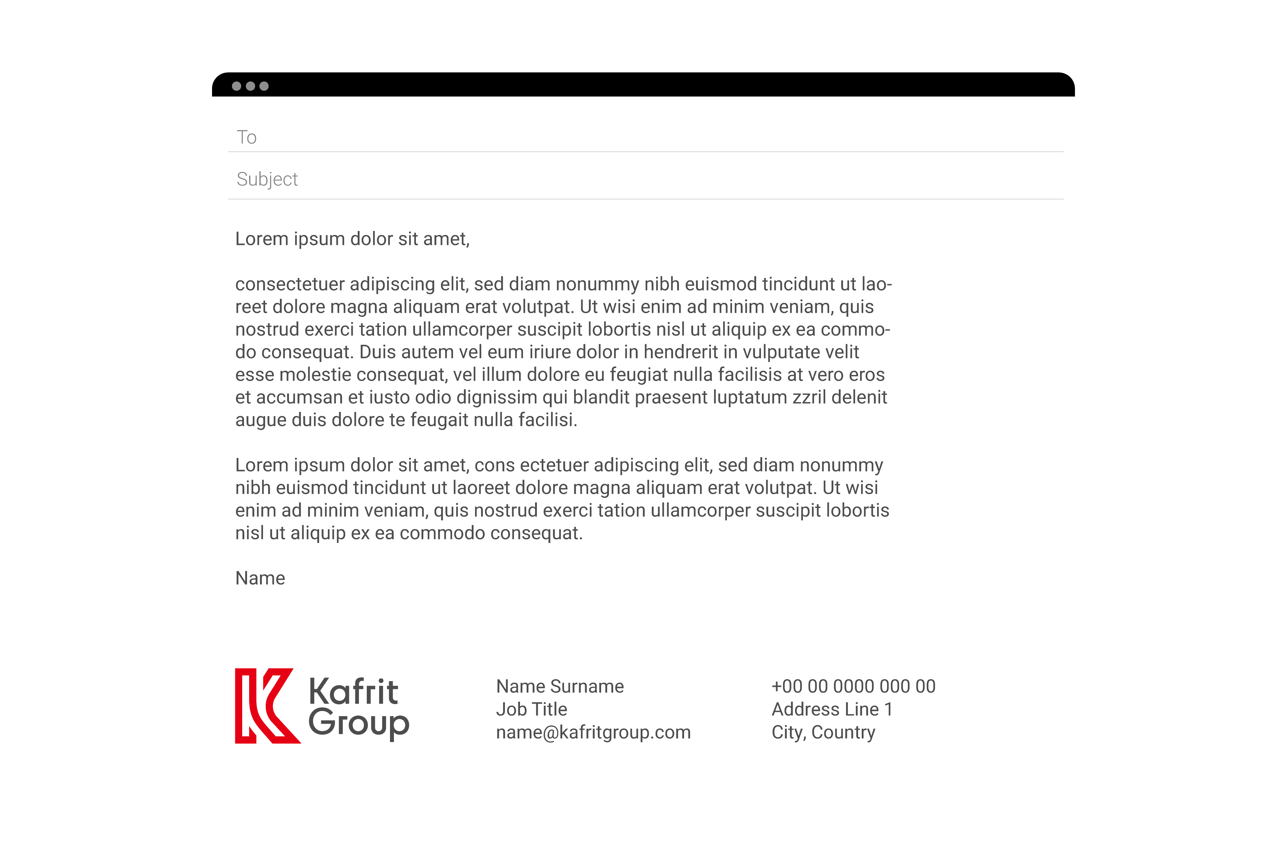 Kafrit Group - brand identity, guideline and assets.