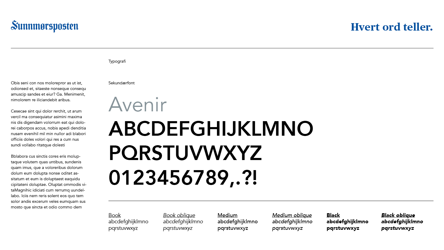 Sunnmørsposten - brand identity, guideline and assets.