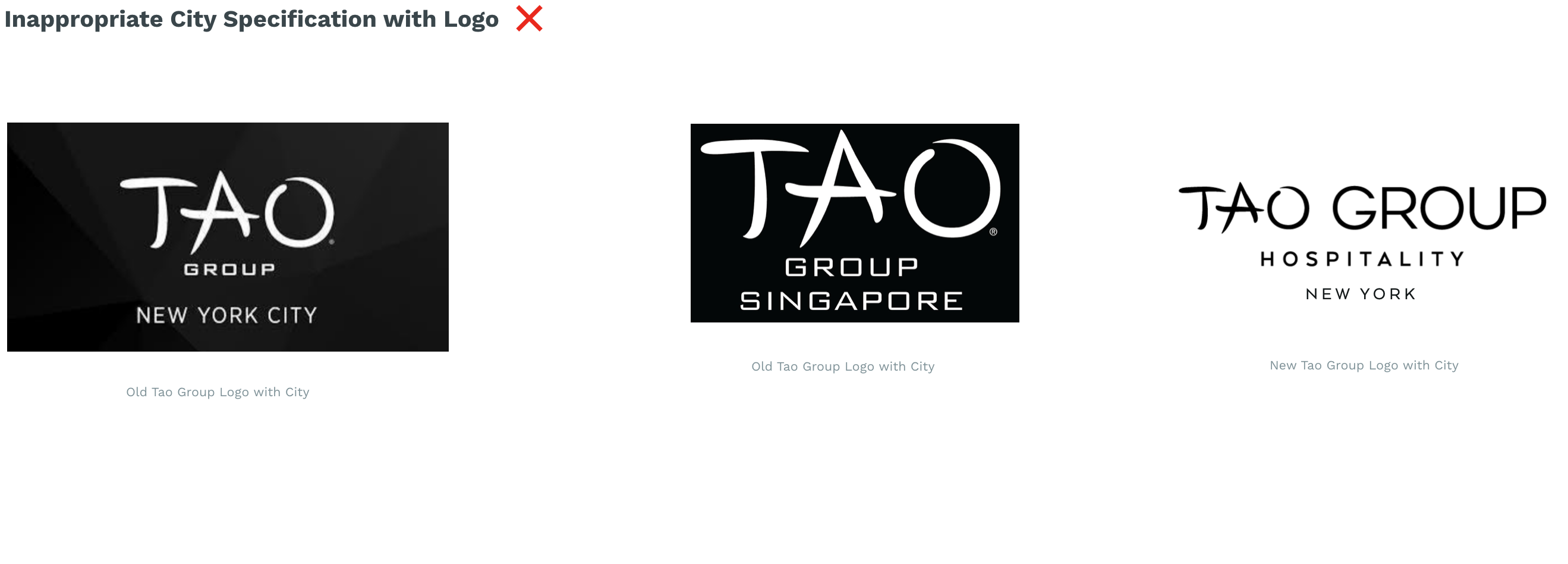 Tao Group Hospitality - brand identity, guideline and assets.