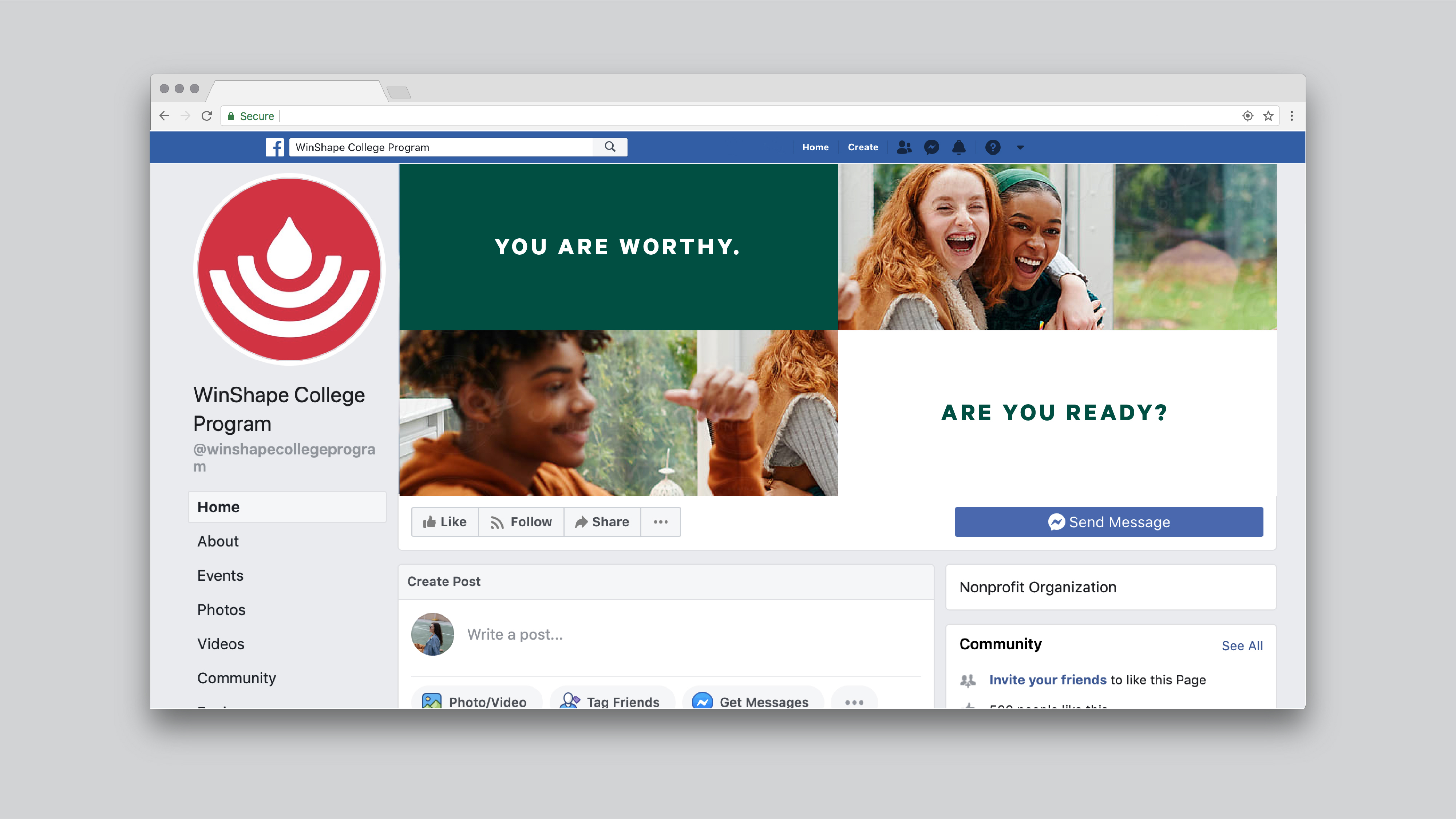 WinShape College Program - brand identity, guideline and assets.