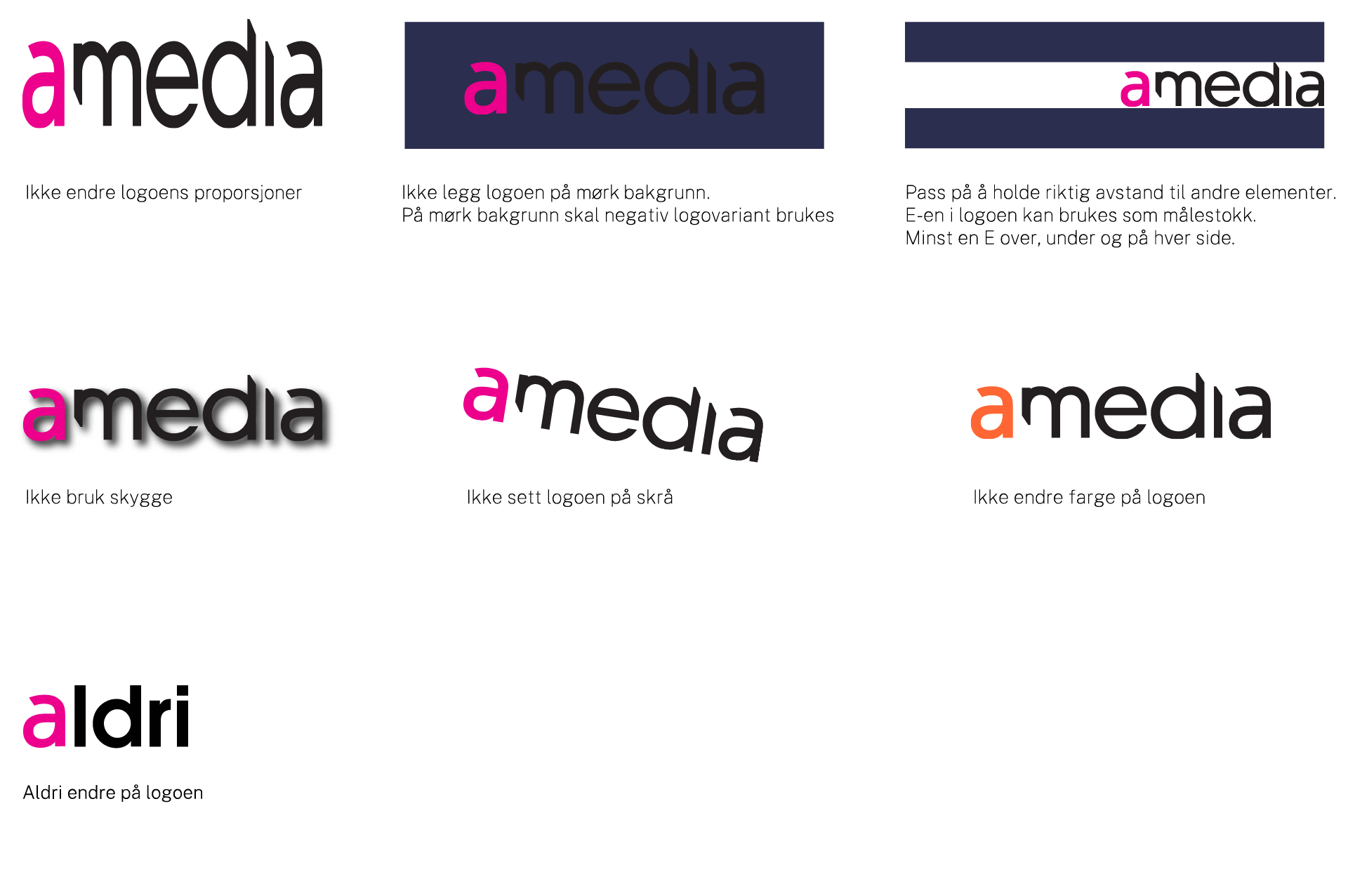 Amedia gammel - brand identity, guideline and assets.