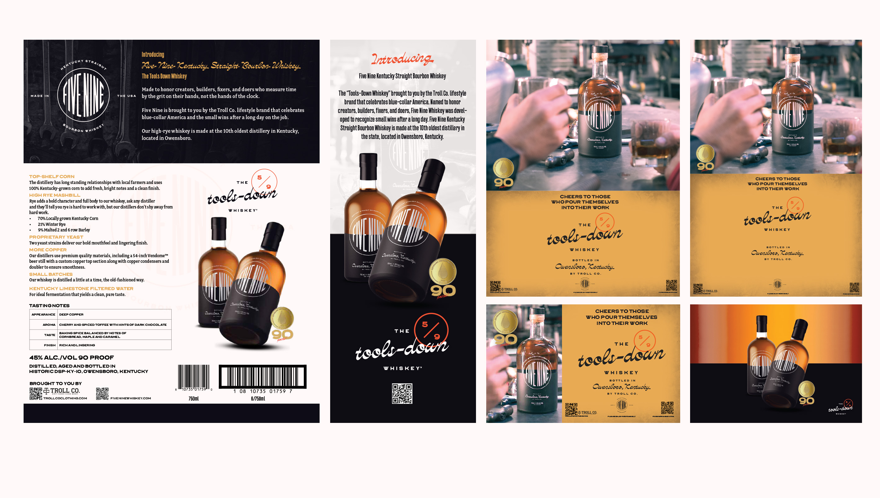 Five Nine Whiskey - brand identity, guideline and assets.