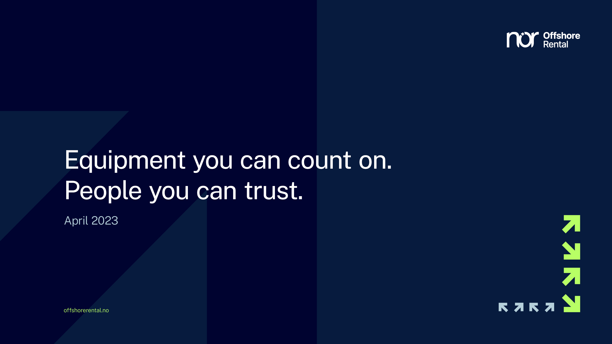 NOR Offshore Rental - brand identity, guideline and assets.