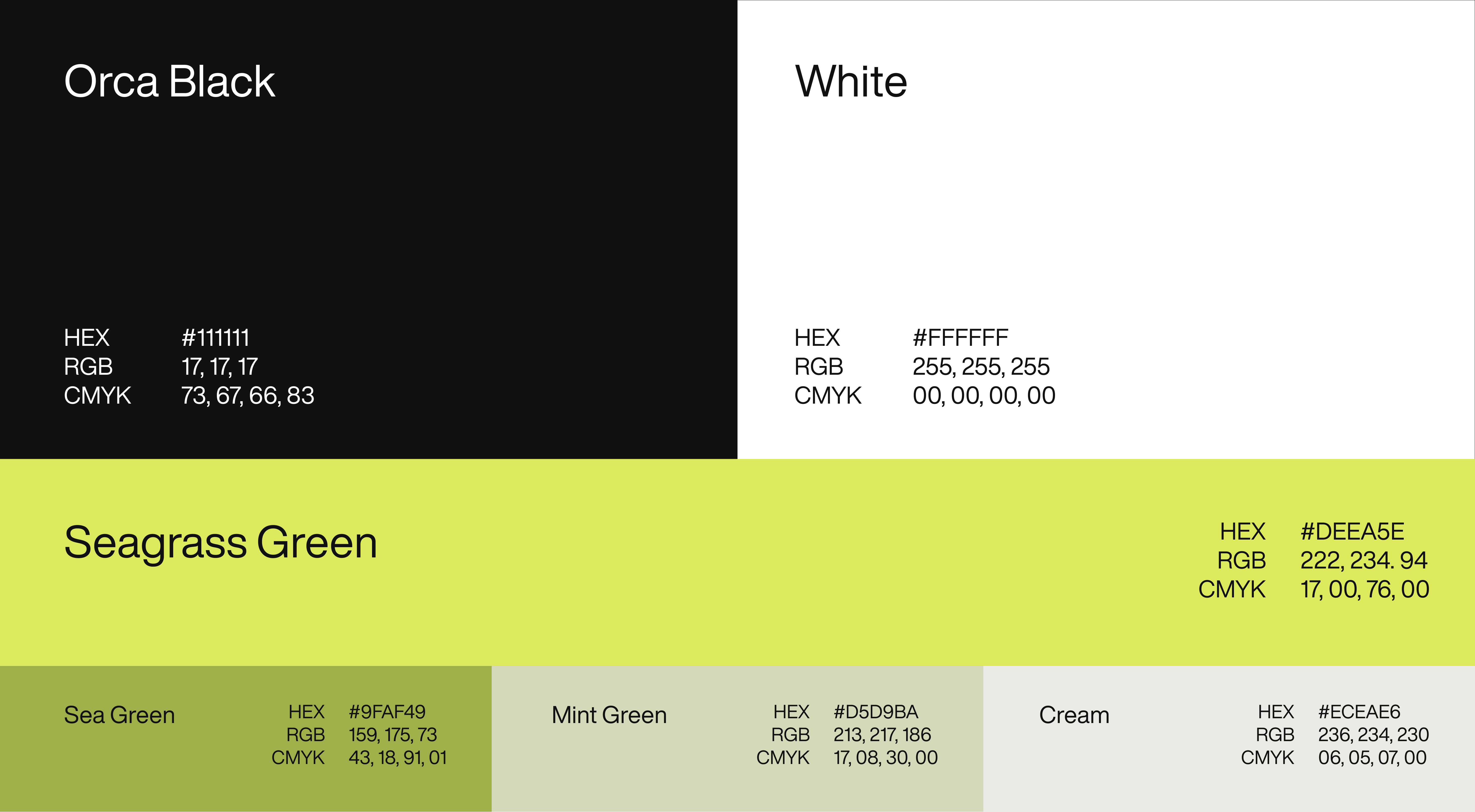 Seagrass Brand guidelines - brand identity, guideline and assets.