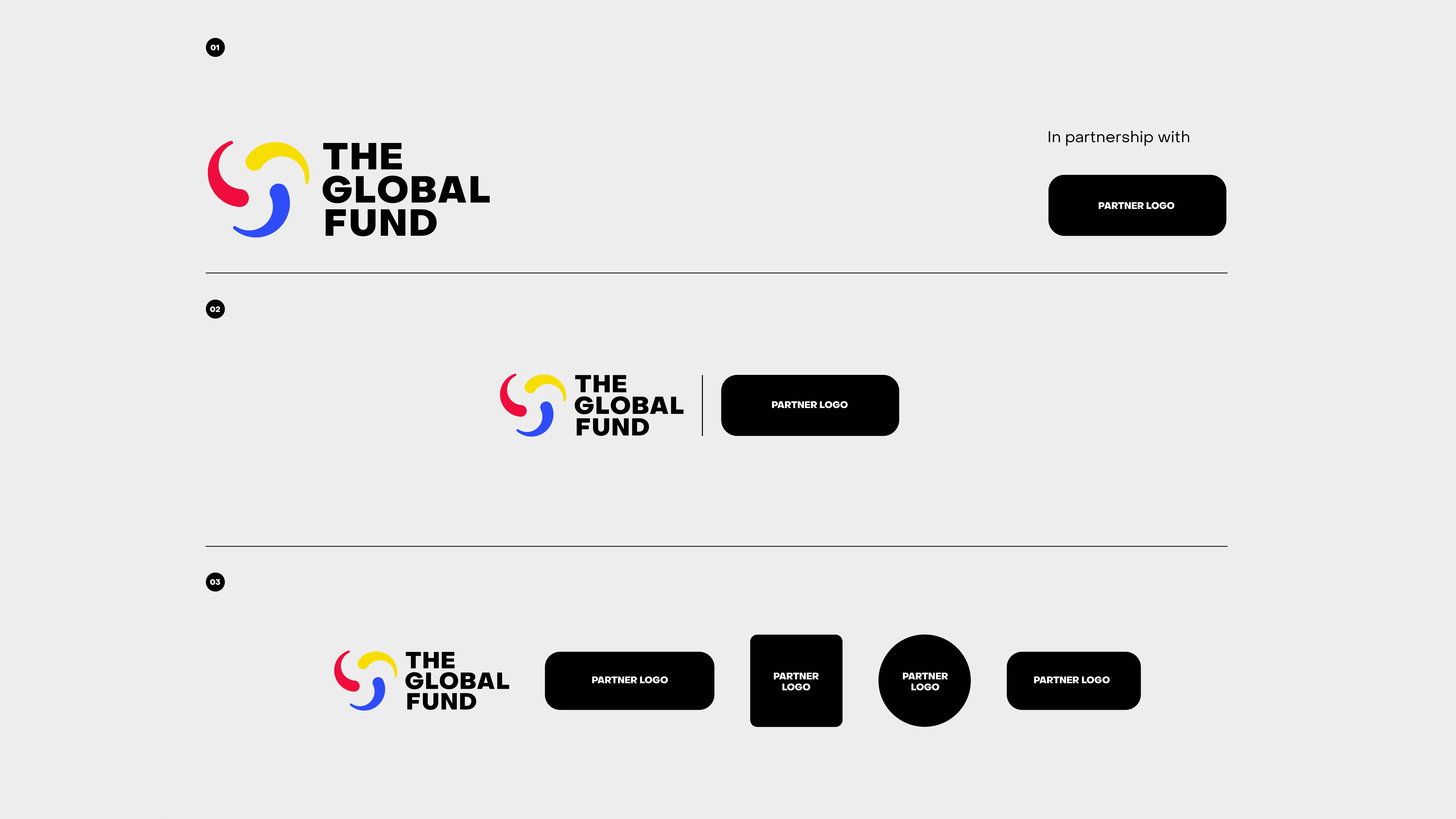 The Global Fund–Partners - brand identity, guideline and assets.