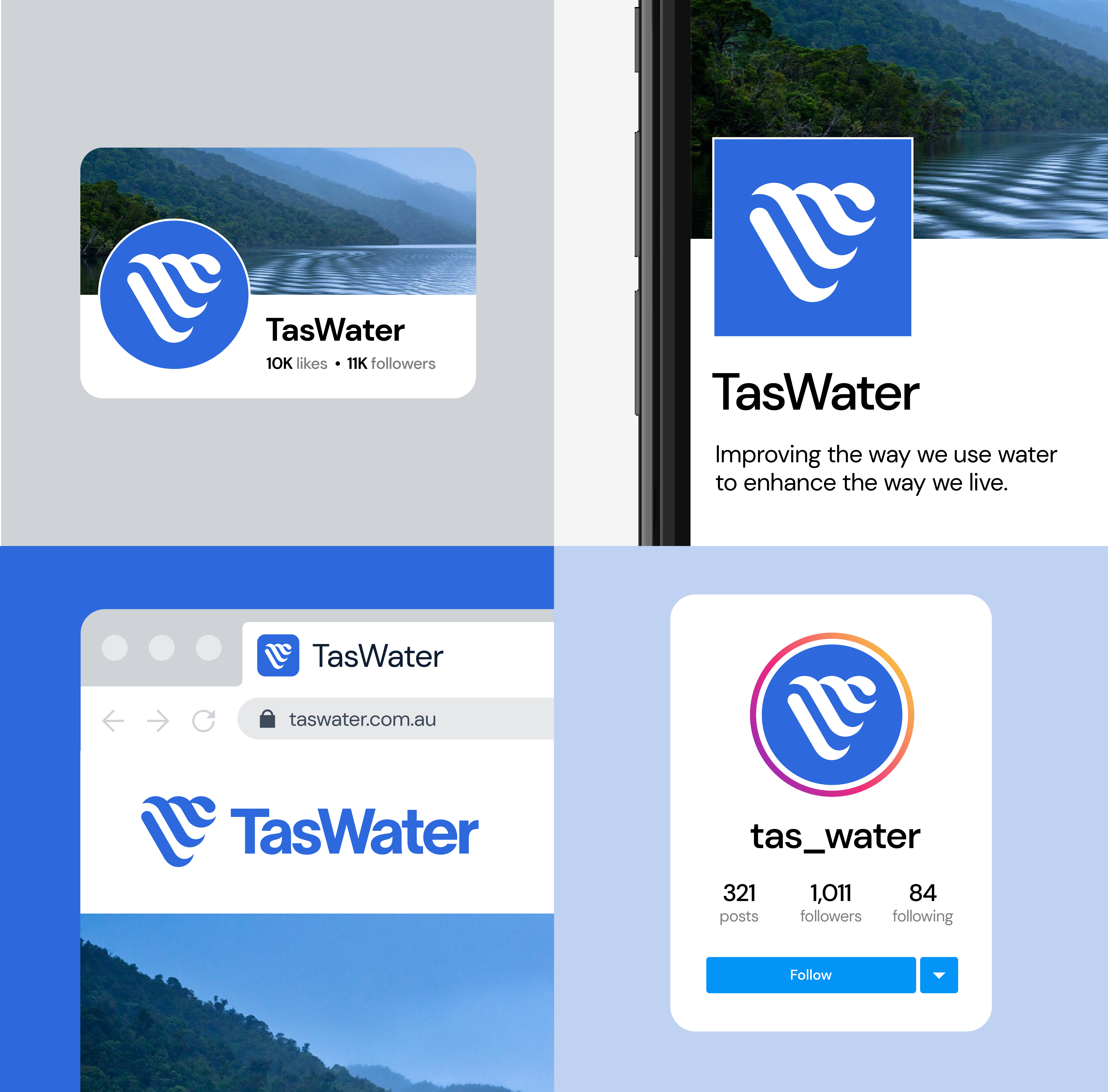 TasWater Style Guide - brand identity, guideline and assets.