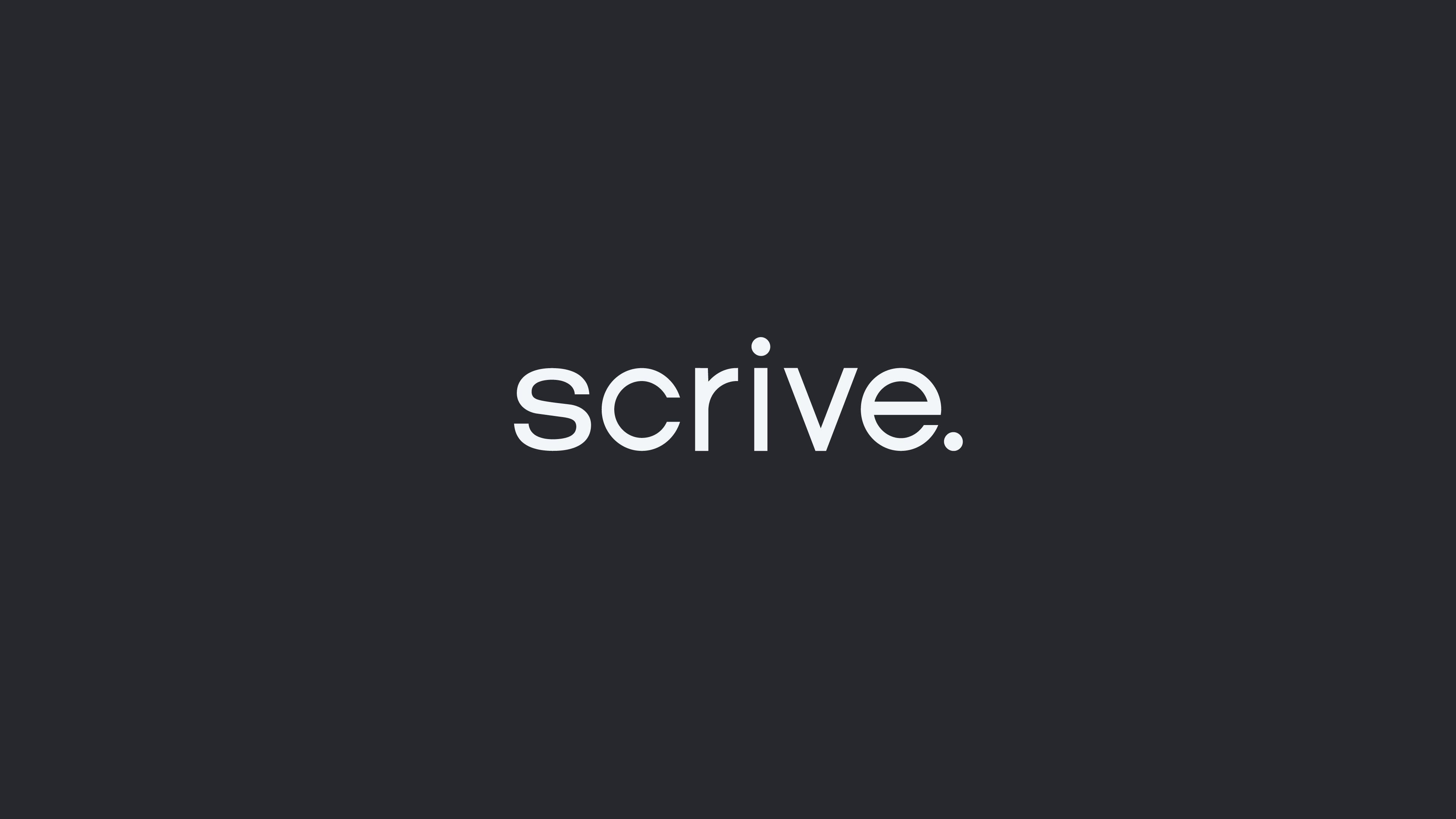 Scrive - brand identity, guideline and assets.
