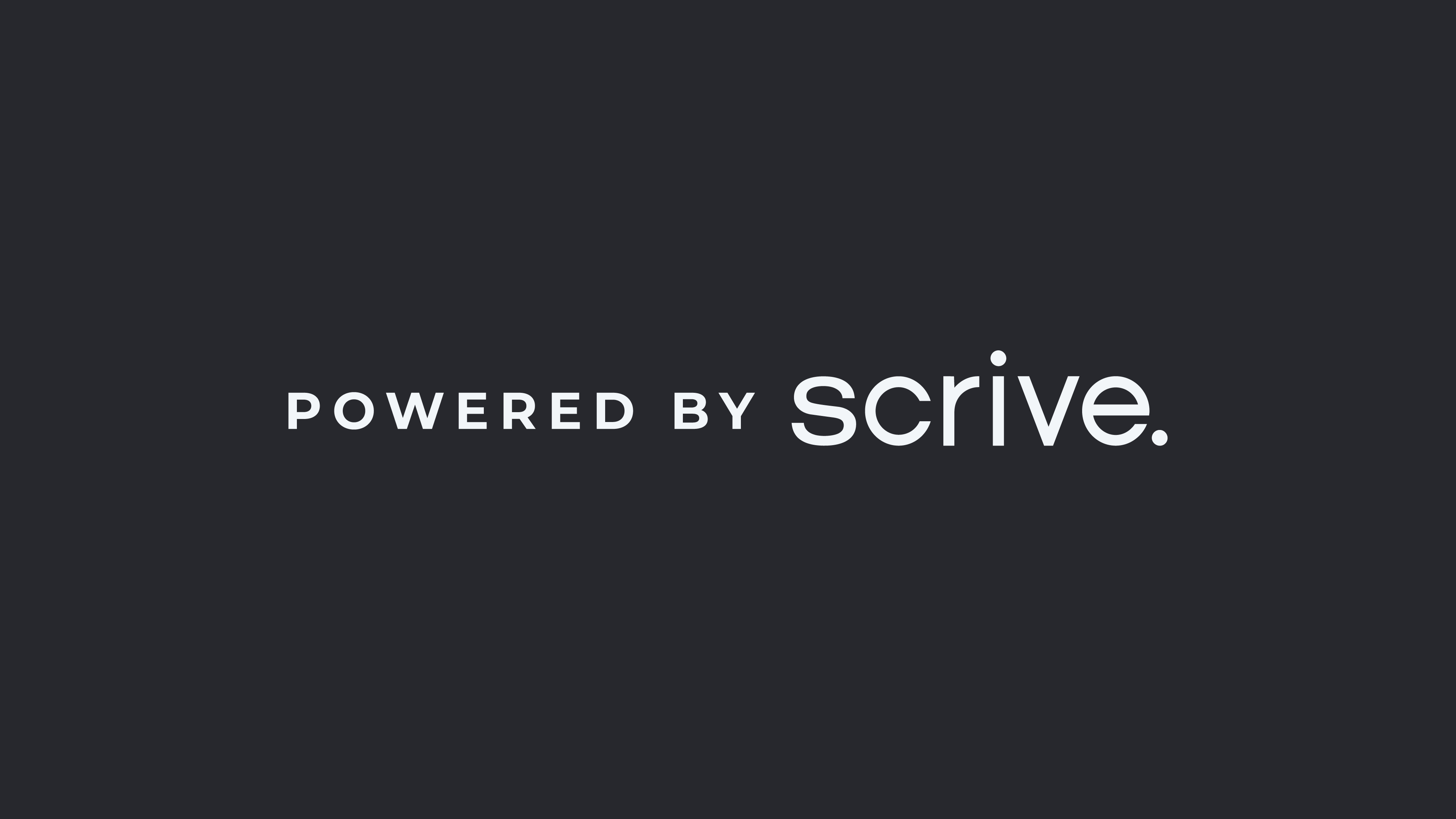 Scrive - brand identity, guideline and assets.