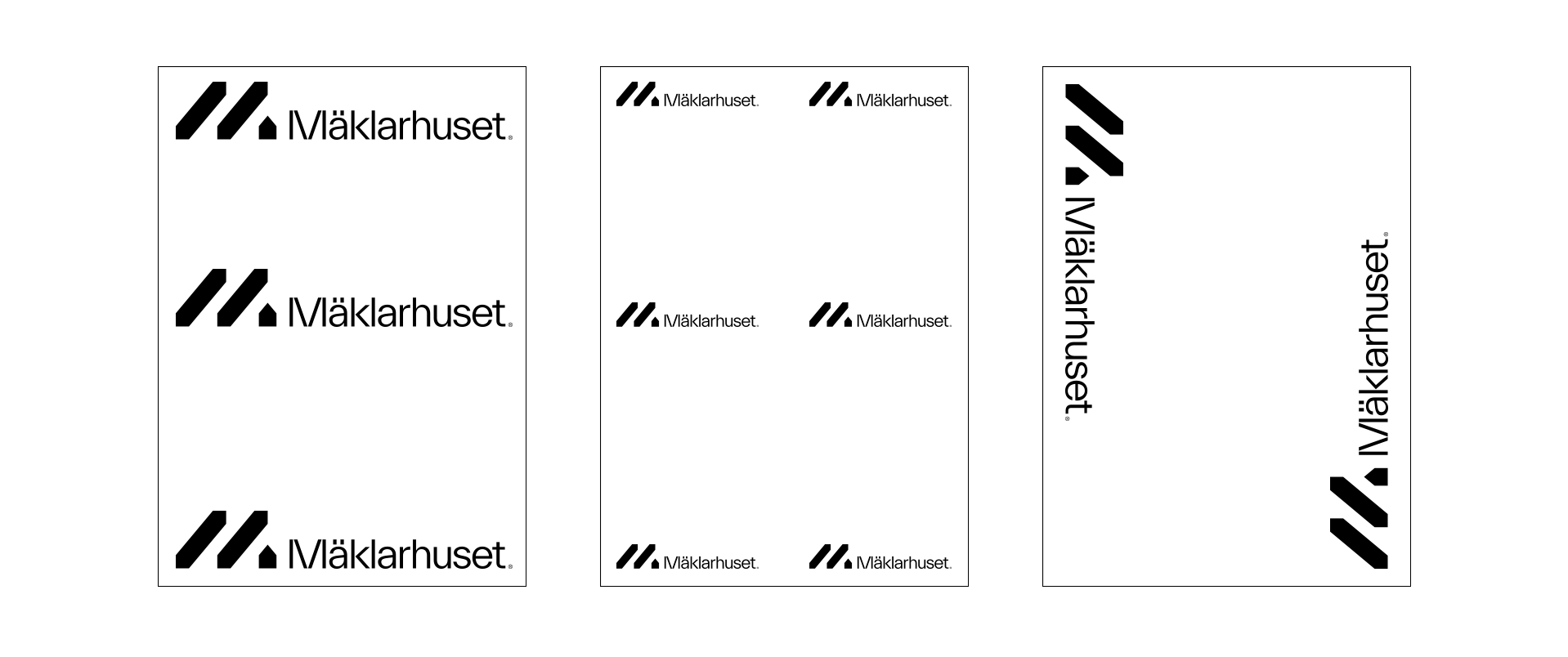 Mäklarhuset - brand identity, guideline and assets.