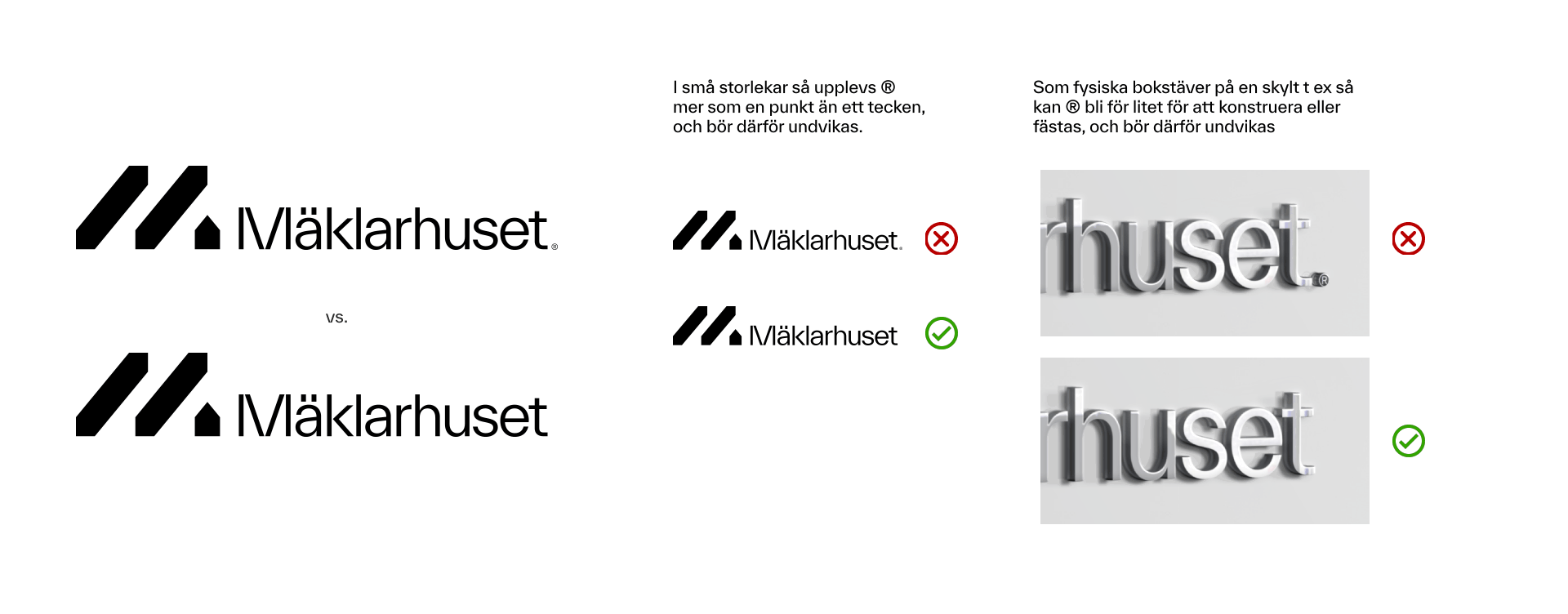 Mäklarhuset - brand identity, guideline and assets.