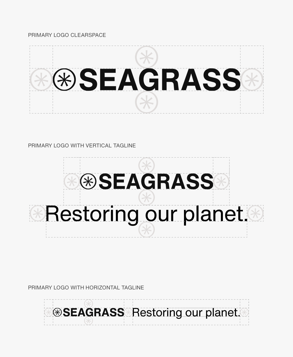 Seagrass Brand guidelines - brand identity, guideline and assets.