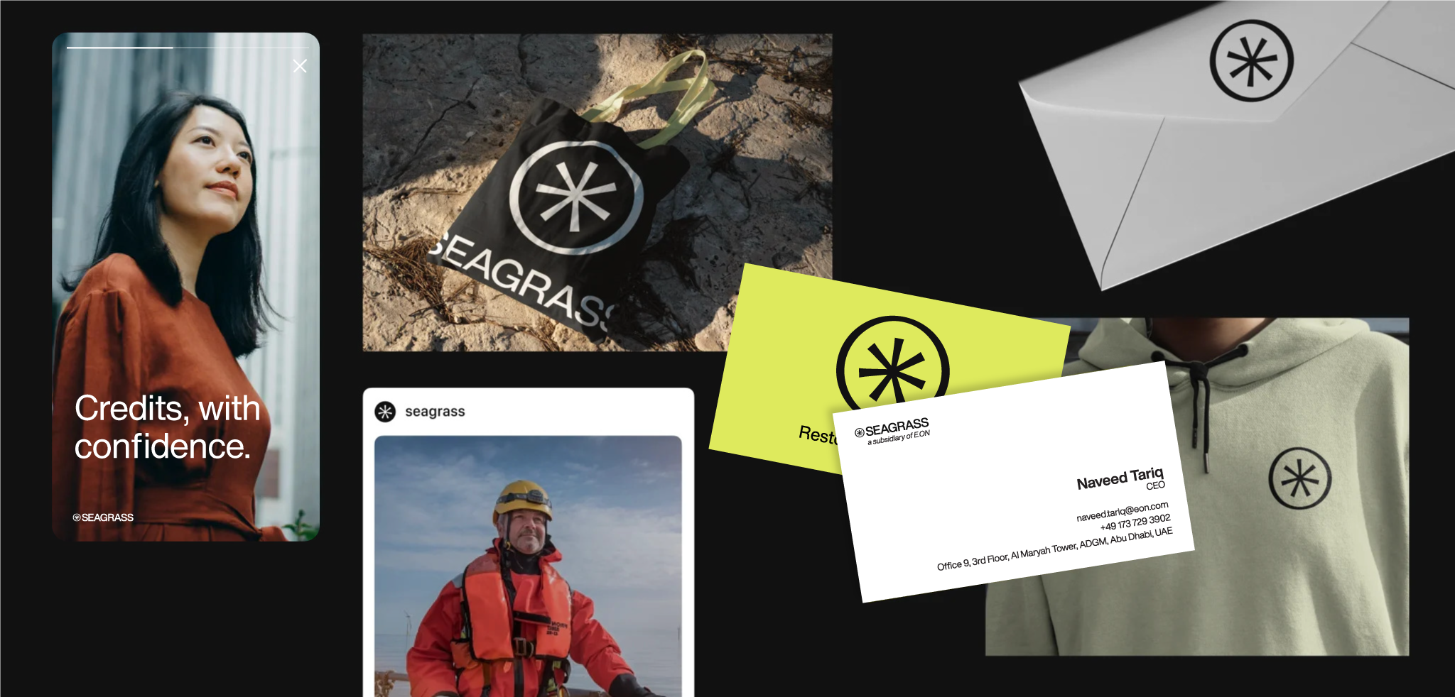 Seagrass Brand guidelines - brand identity, guideline and assets.