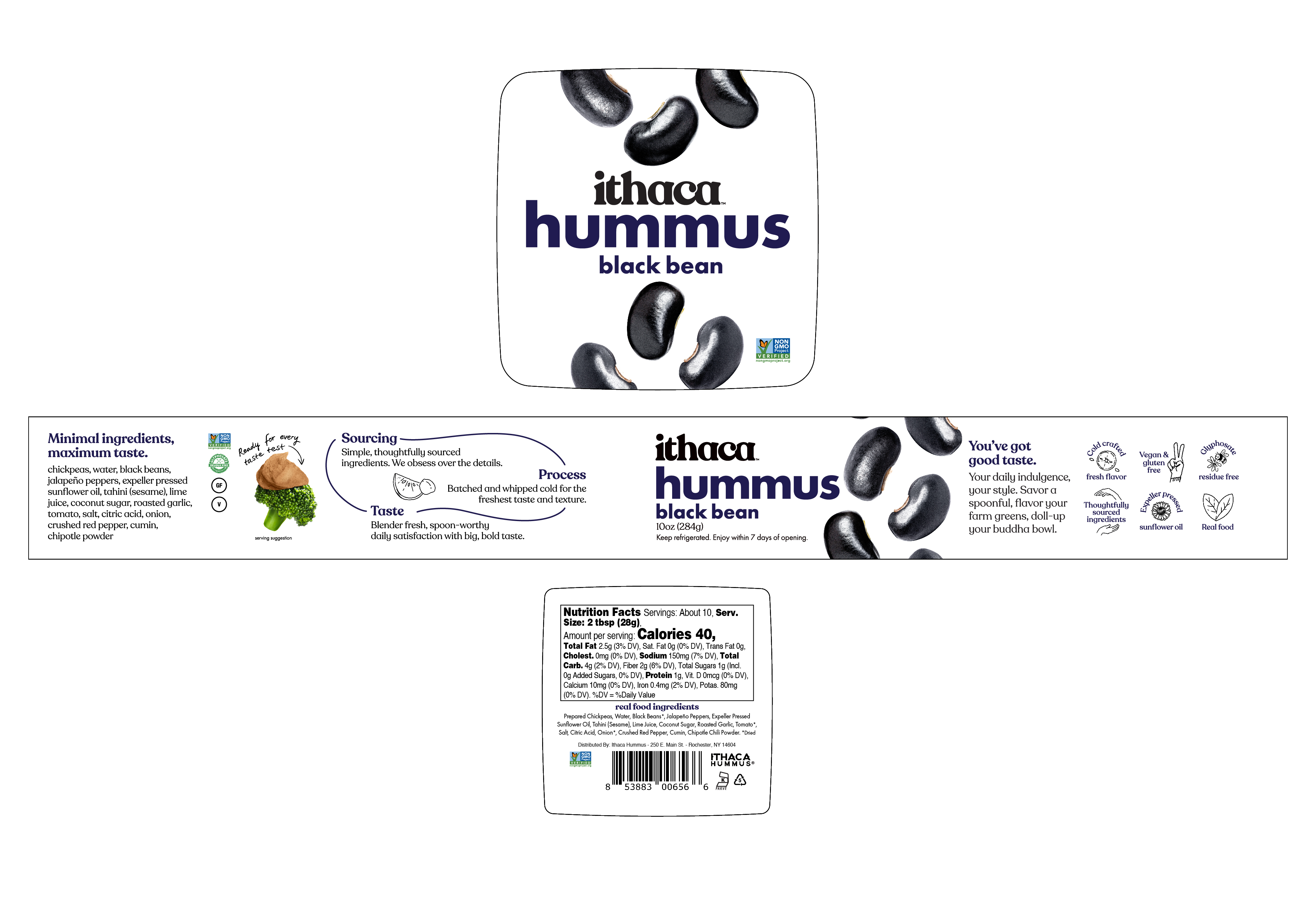 Ithaca Hummus - brand identity, guideline and assets.