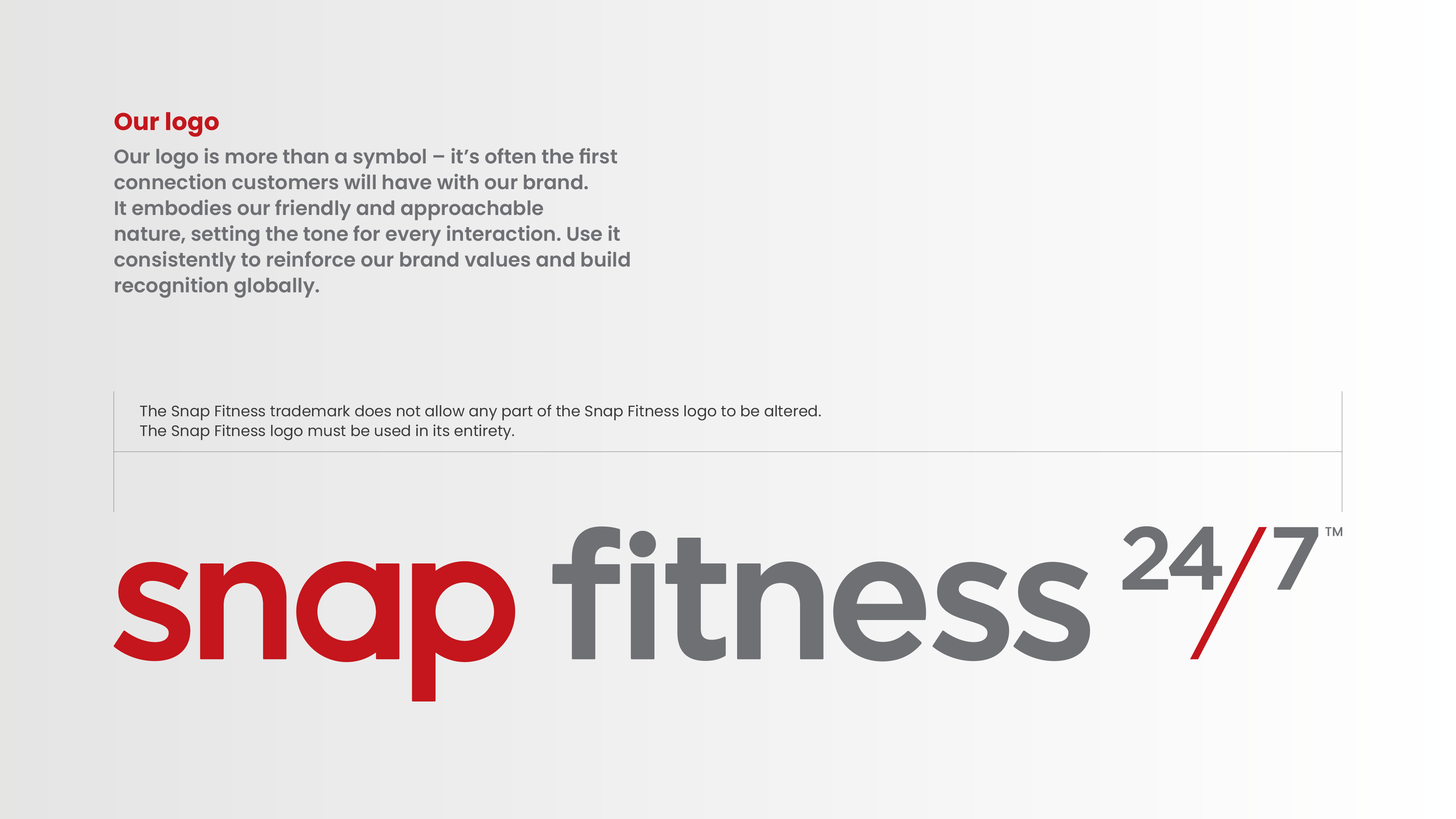 Snap Fitness 24/7 Guidelines