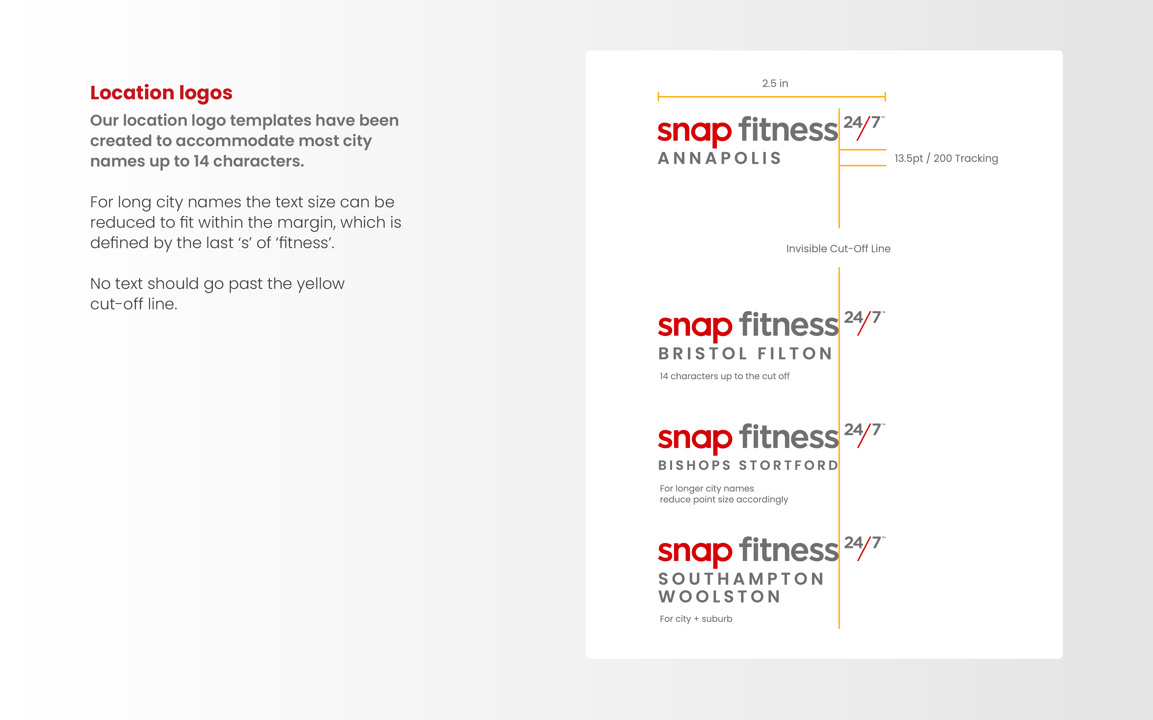 Snap Fitness 24/7 Guidelines