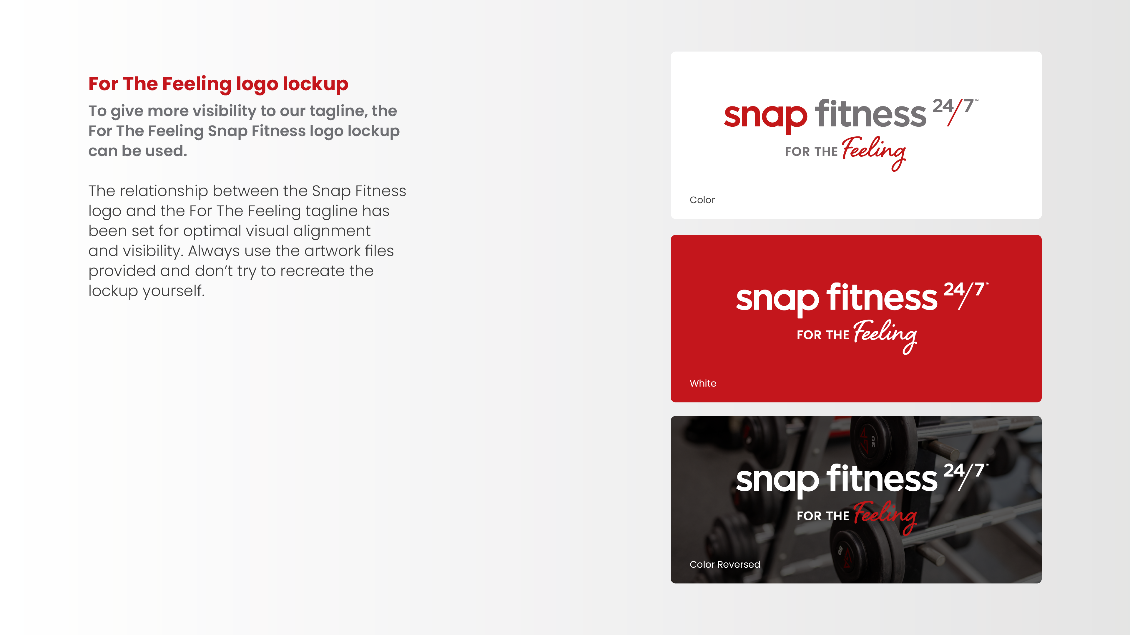 Snap Fitness 24/7 Guidelines