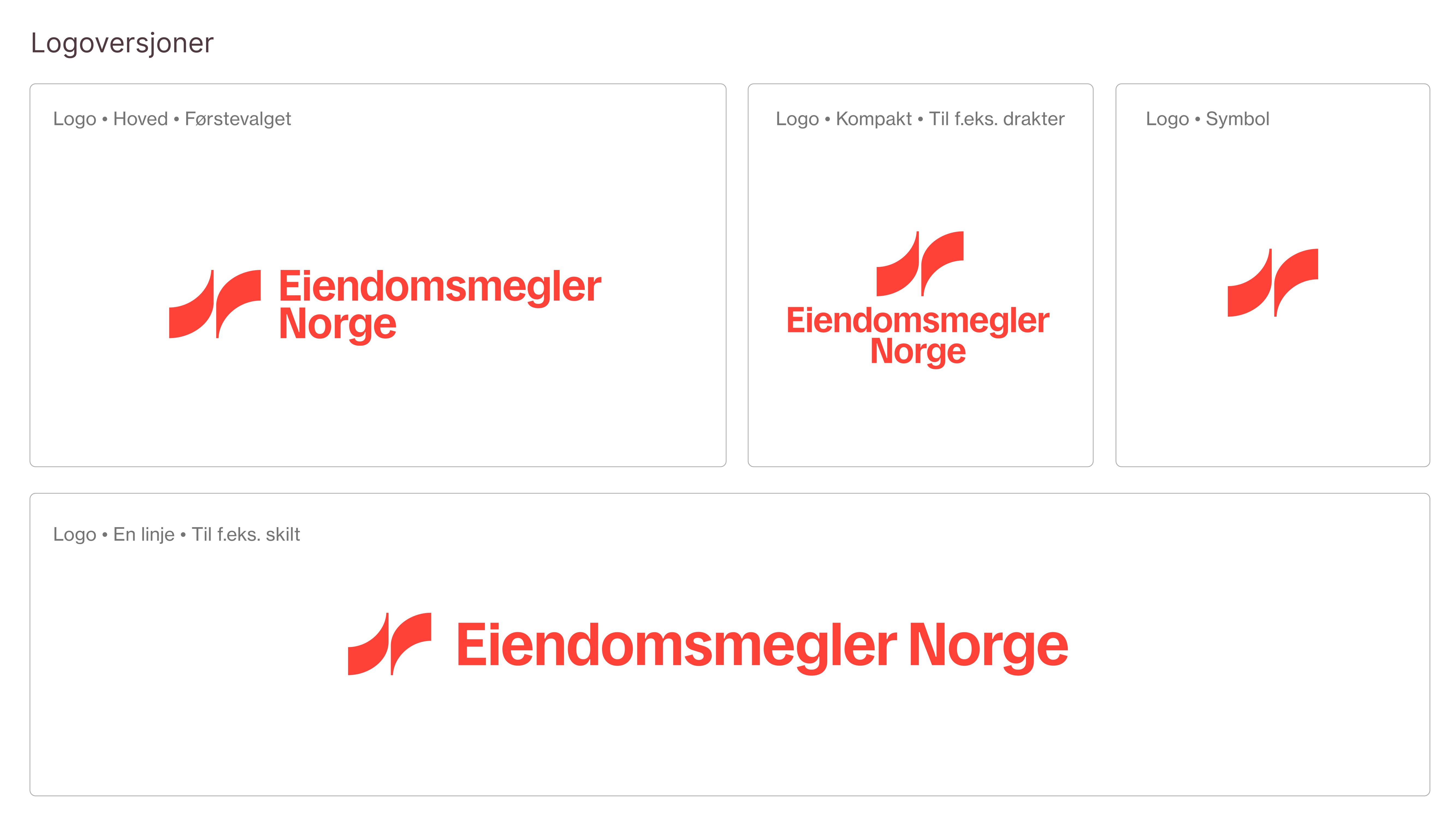 Eiendomsmegler Norge - brand identity, guideline and assets.