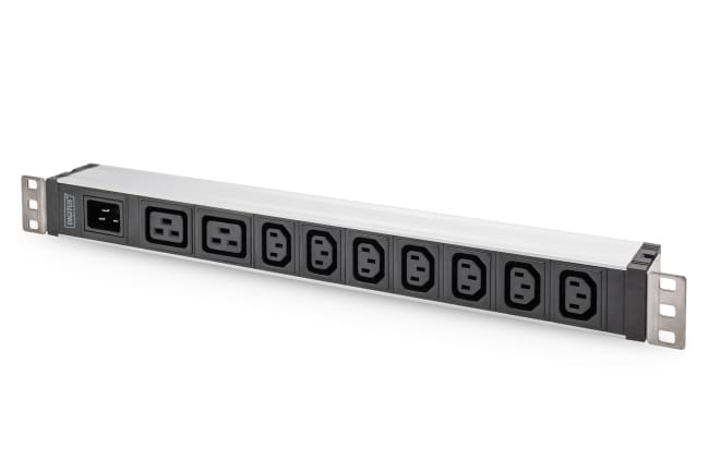 Socket Strip with Aluminum Profile, 9-way, IEC C20 input | Bredengen